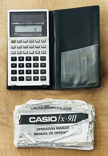 Vintage ‘Casio’ fx-911 Solar Powered Scientific Calculator, Case ...