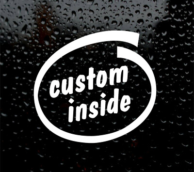 CUSTOM PERSONALISED INTEL INSIDE DECAL LOGO FOR CAR/VAN VINYL STICKER ...