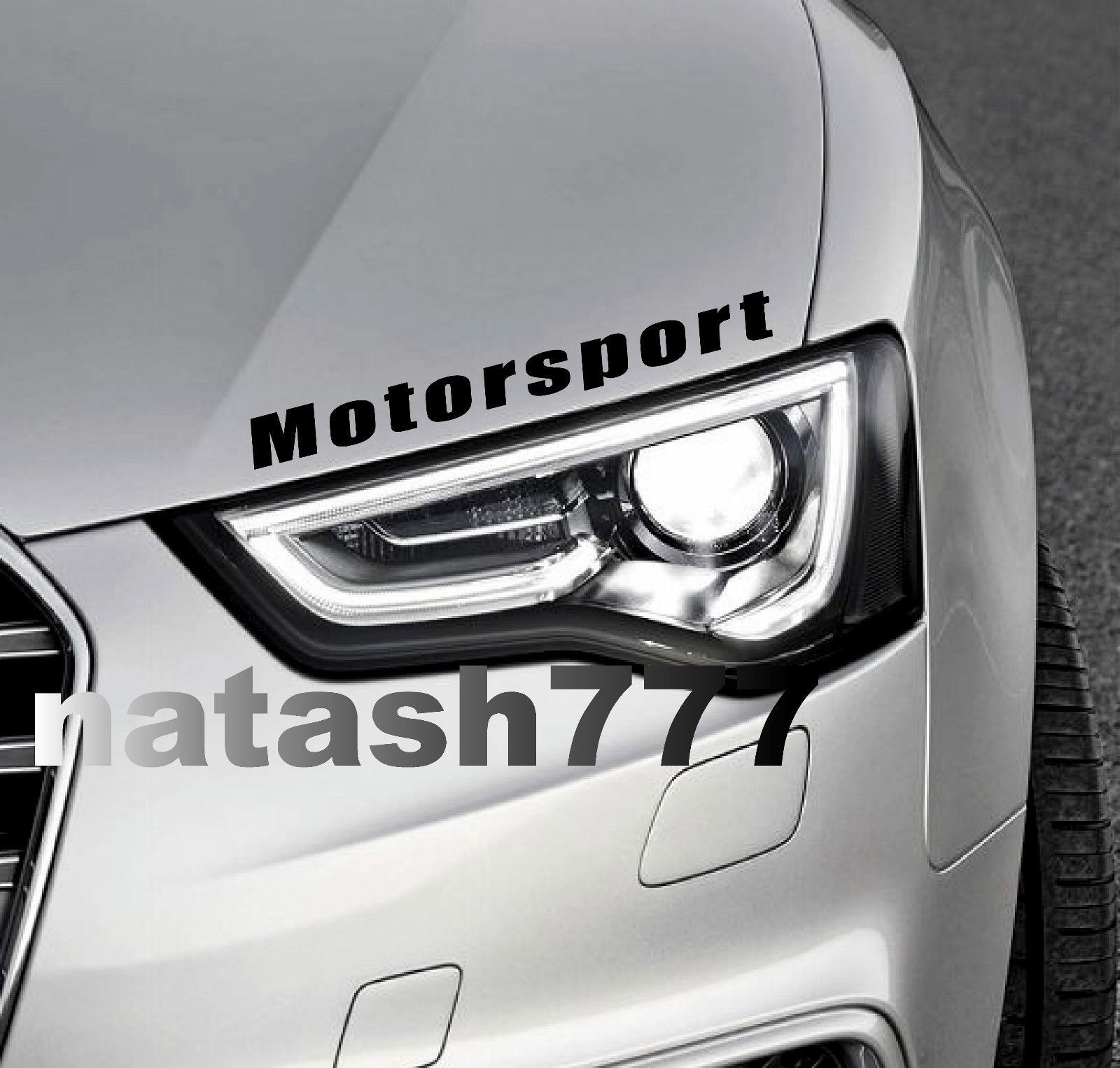 MOTORSPORT Headlight Vinyl Decal Sticker Sport Racing Performance Car ...