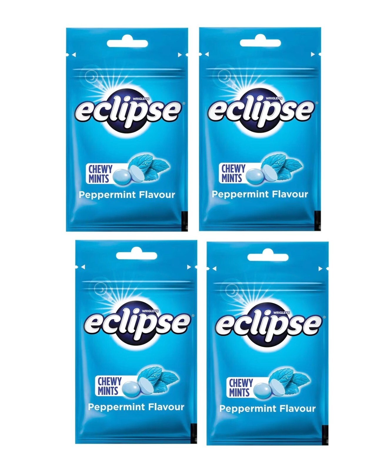 2 Packs X 45g Wrigley's Eclipse Peppermint Chewy Mints Powerful Fresh ...