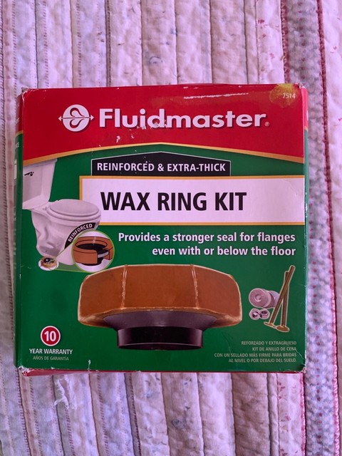 Fluidmaster Extra Thick Reinforced Toilet Wax Ring Kit with Flange and ...