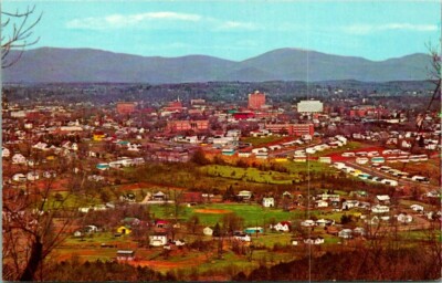 Postcard An Aerial View of the City of Charlottesville Virginia | eBay