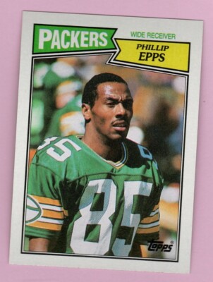 1987 Topps Football #355 Phillip Epps Green Bay Packers Wide Receiver ...