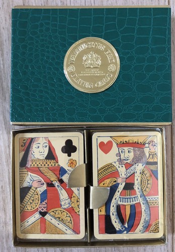 Twin Pack of vintage Waddingtons playing cards with antique style ...