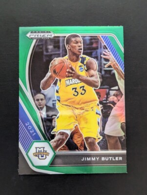 Jimmy Butler 2021 Panini Prizm Draft Picks Green Prizm Parallel #66 ...