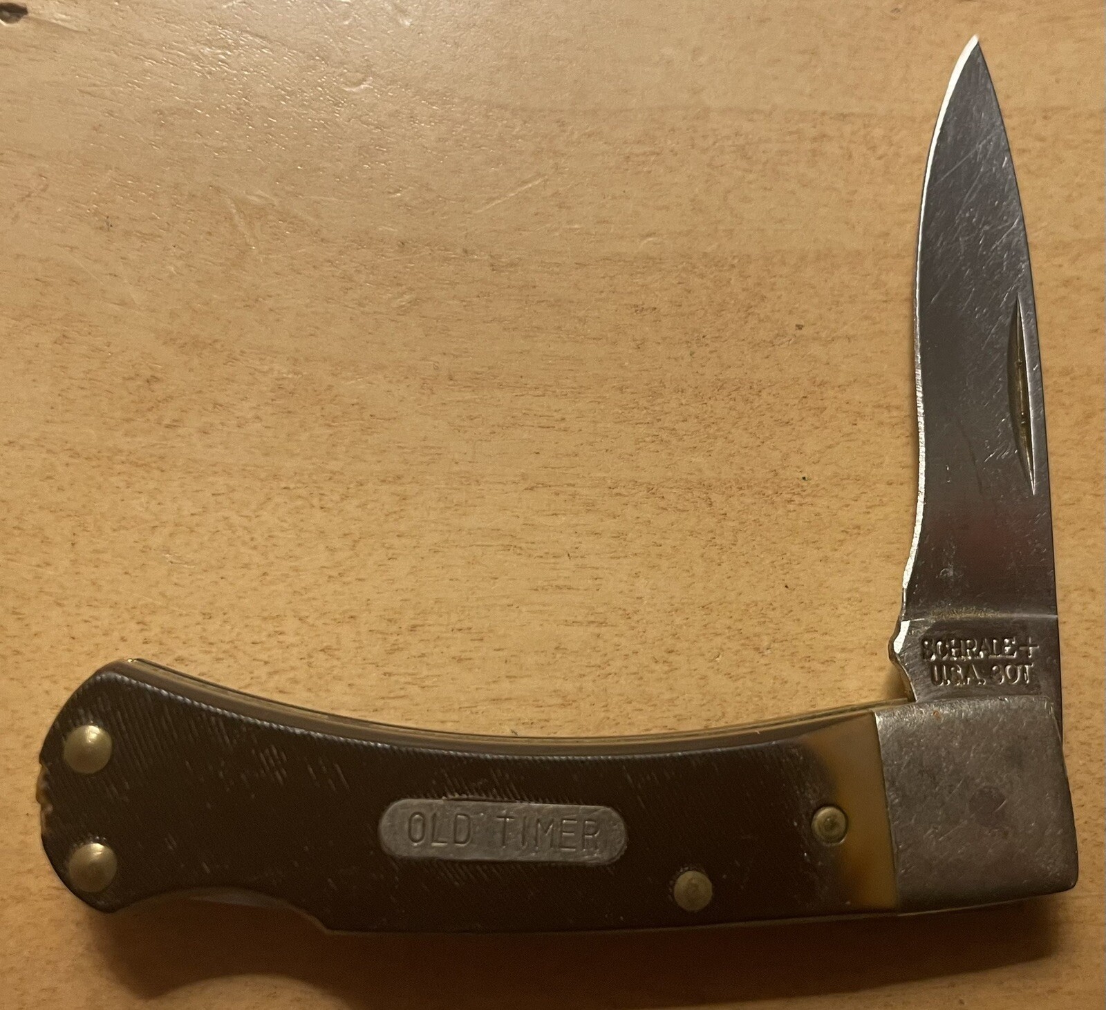 VINTAGE Schrade+ USA 3OT OLD TIMER Single Blade 3" Folding Pocket Knife ...