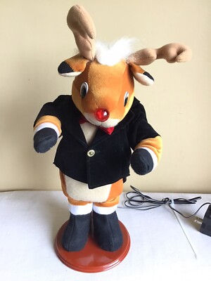 The Rudolph Co Animated Singing Rudolph The Red Nose Christmas Tabletop ...