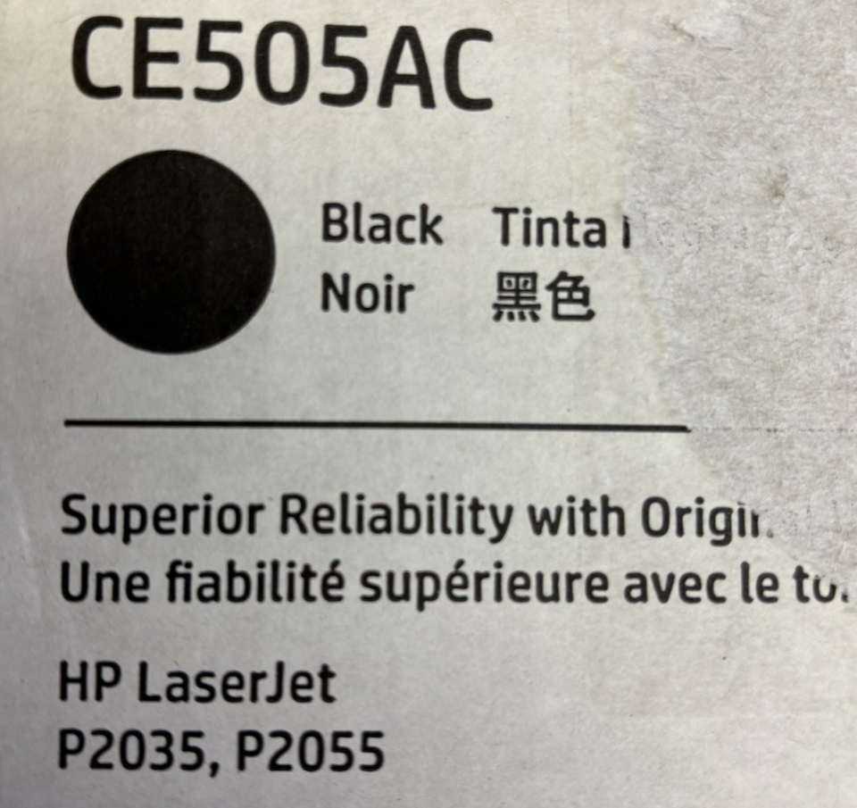 HP 05A Black Toner Cartridge (CE505A / CE505AC) | eBay