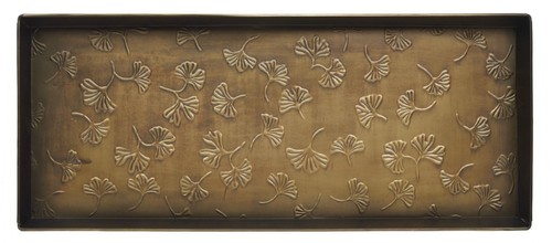 HF by LT Gingko Pattern Metal Boot, 30 x 13 inches, Antique Brass ...