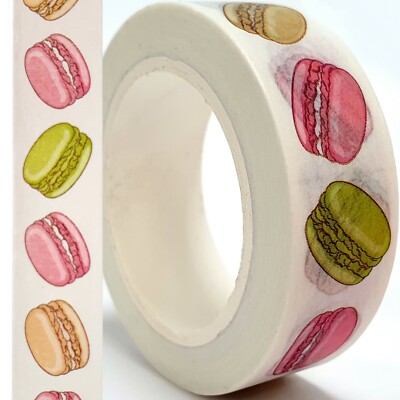 MACAROONS WASHI TAPE Decorative Craft Trim Adhesive Paper Masking Gift ...