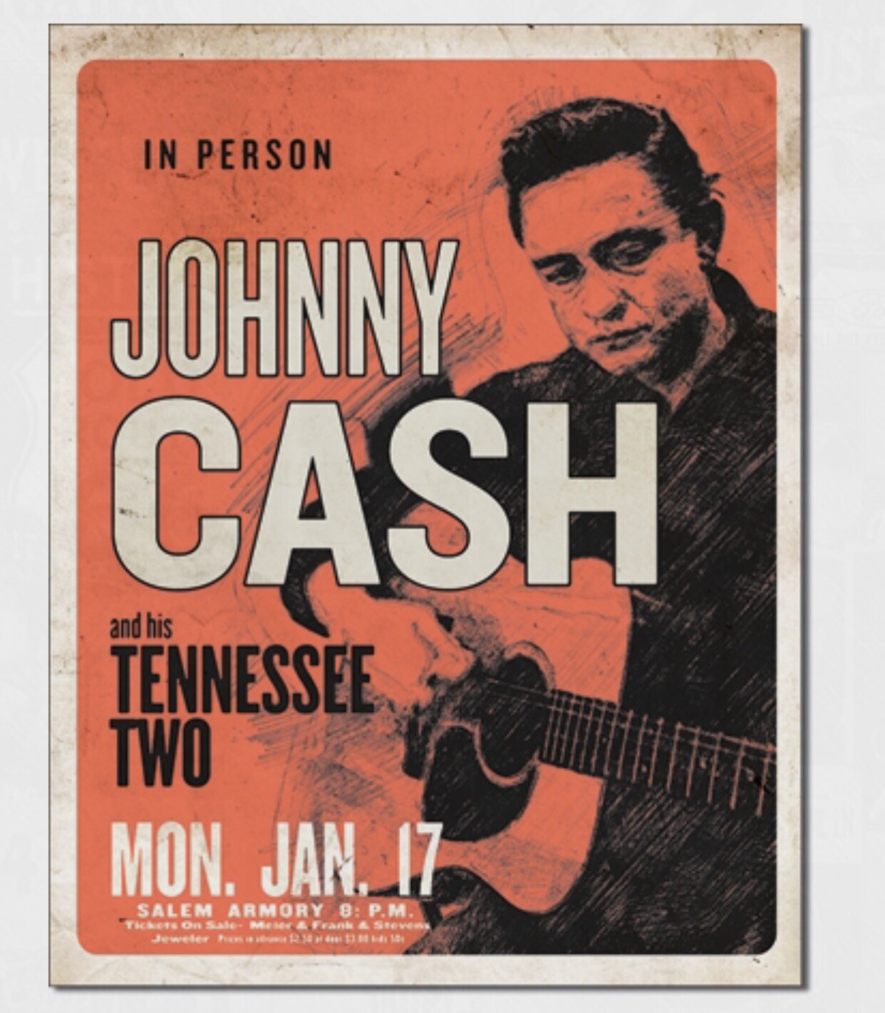 Johnny Cash Metal Tin Sign Country Music Legend Home Wall Decor ...