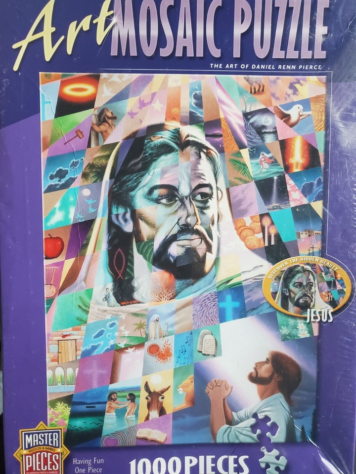Master Pieces Jesus Art Mosaic 1000 Piece Jigsaw Puzzle Daniel Renn ...