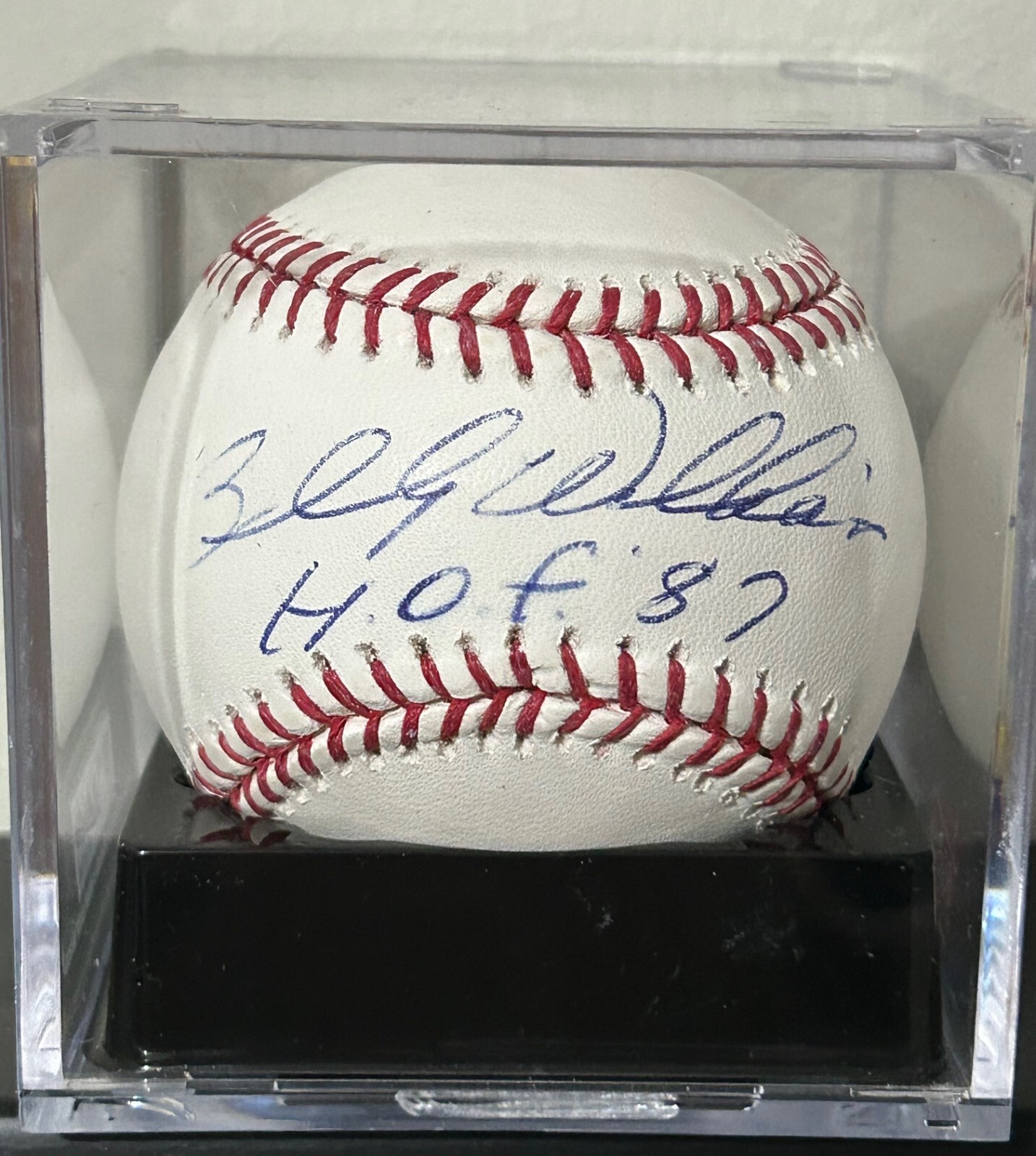 Billy Williams Autographed National League Baseball w/ "HOF 1987 ...