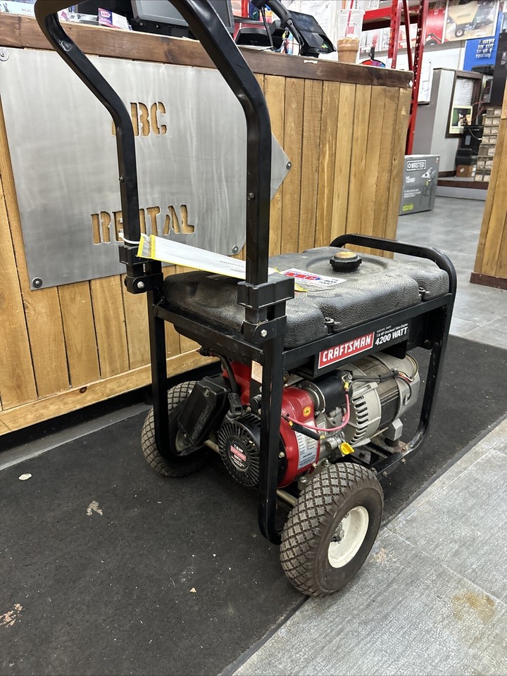 Craftsman Portable Generator 4200 Watts, Dolly Style Handle, Recoil ...