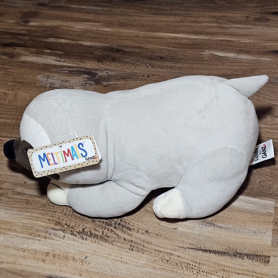 Ganz Meltimals Sloth Stuffed Animal Toy Gray 11" Long Kids Plush Cute ...