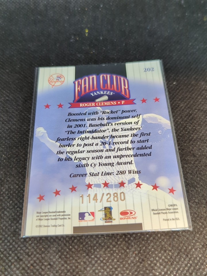 2002 Donruss Fan Club /280 Roger Clemens 202 | eBay