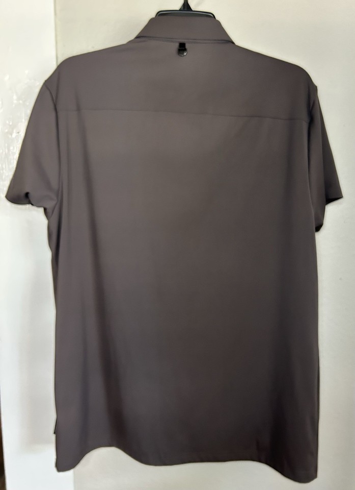 Stone Falcon Brown Snap Front Short Sleeve Shirt Size | eBay