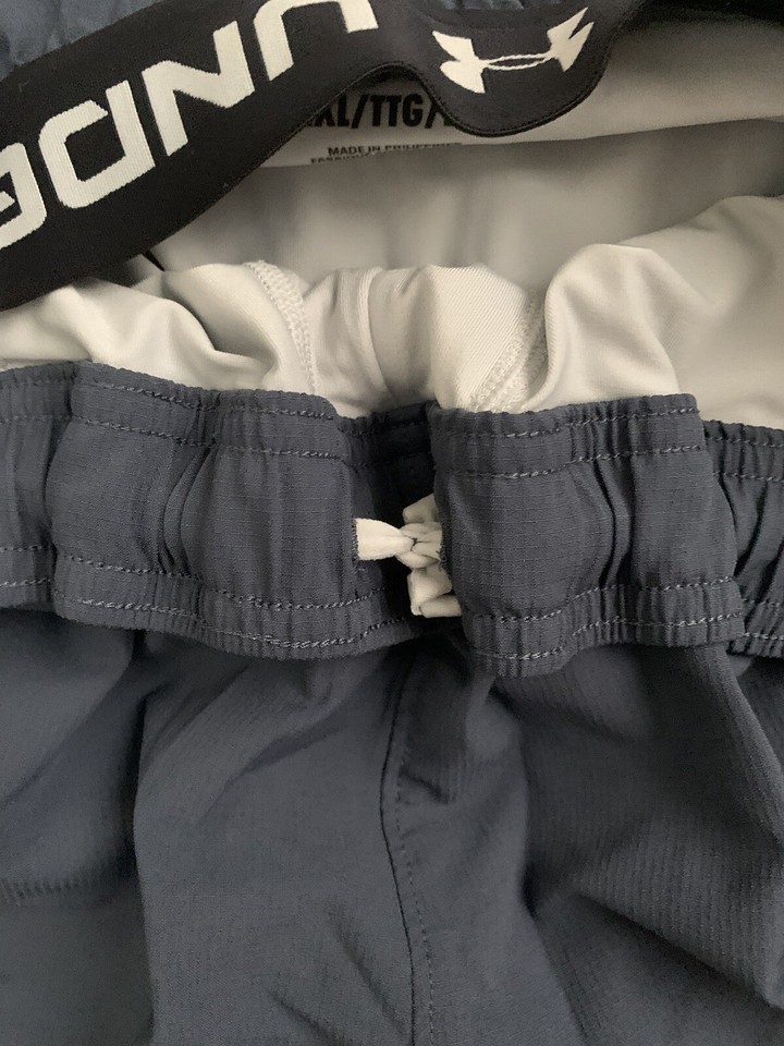 Under Armour 2 In 1 Shorts Mens 2XL Blue Athletic Compression Inner ...