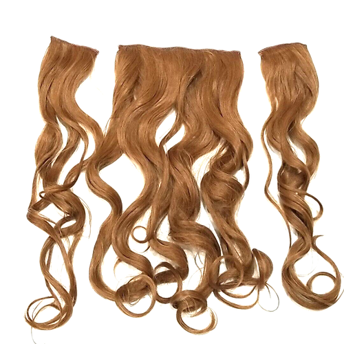 Koko Hair Extensions Copper 3 Piece Clip In Beach Wave Thick Hair ...