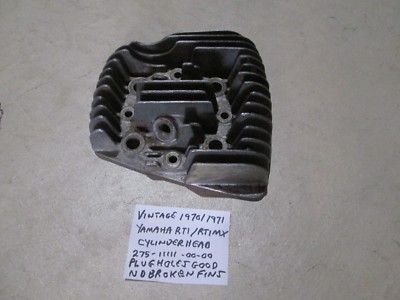 VINTAGE 1970 / 1971 YAMAHA , RT1 / RT1MX CYLINDER HEAD 275-11111-00-00 ...
