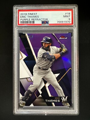 2018 Topps Finest #18 Eric Thames - PURPLE Refractor /250 - PSA 9 | eBay