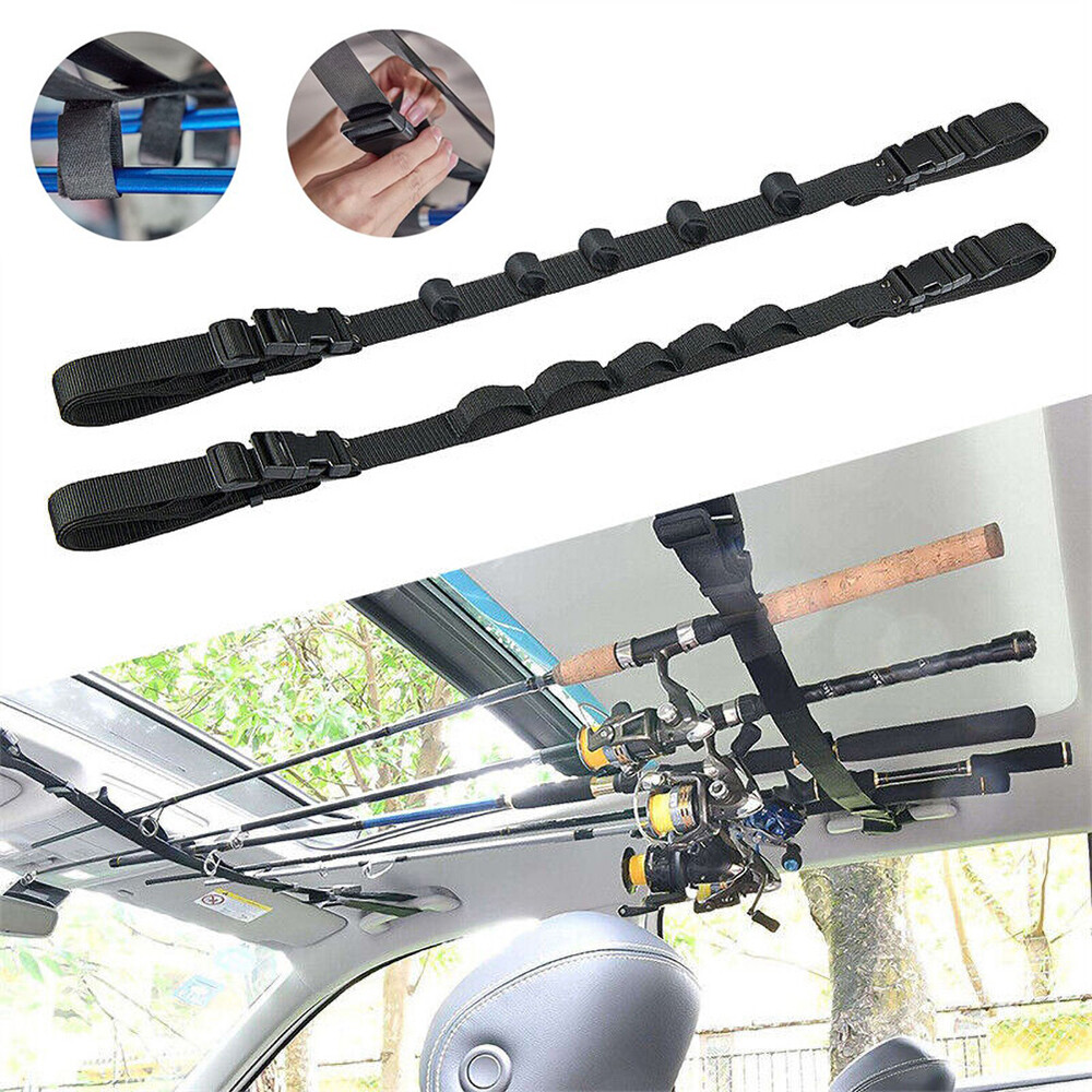 Car Fishing Rod Strap Vehicle Rod Carrier Storage Net Fishing Pole ...