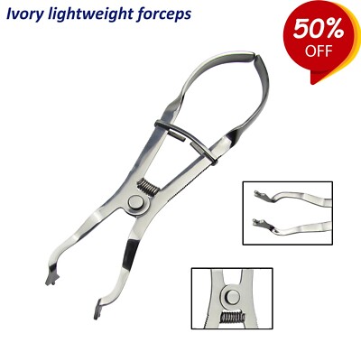 DENTAL ENDODONTICS CLAMP-FORCEPS IVORY LIGHTWEIGHT PLIER RUBBER DAM ...