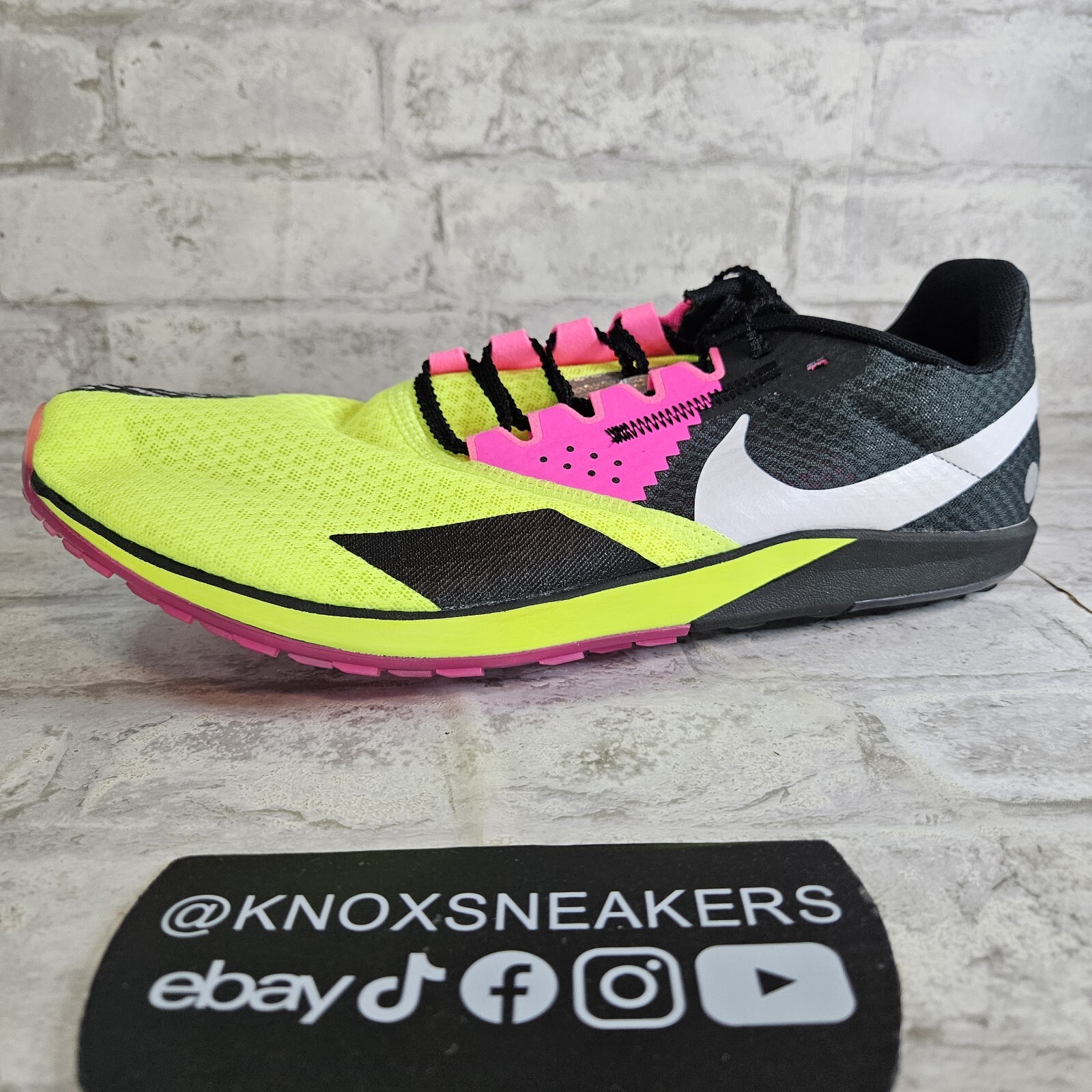 Nike Rival XC 6 Cross Country Spikes Volt Black Pink DX7999-700 Mens ...