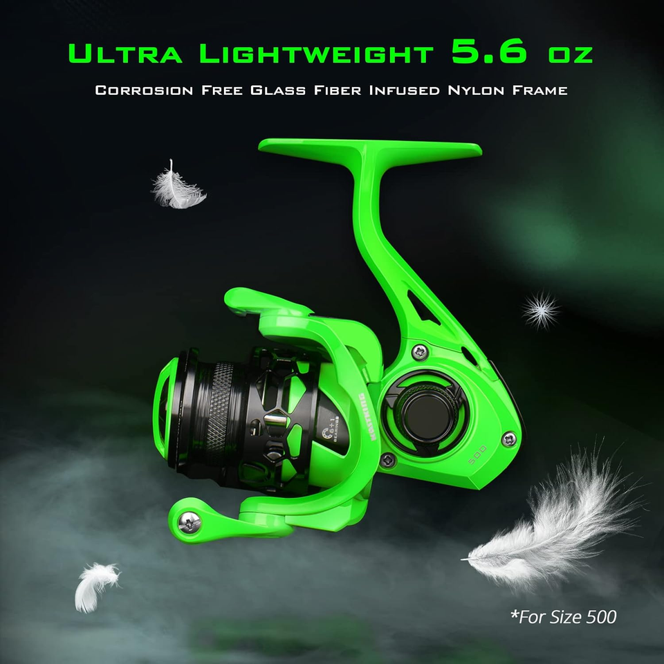Spinning Reel Smooth Powerful Fishing Reel, Fresh & Saltwater Fishing ...