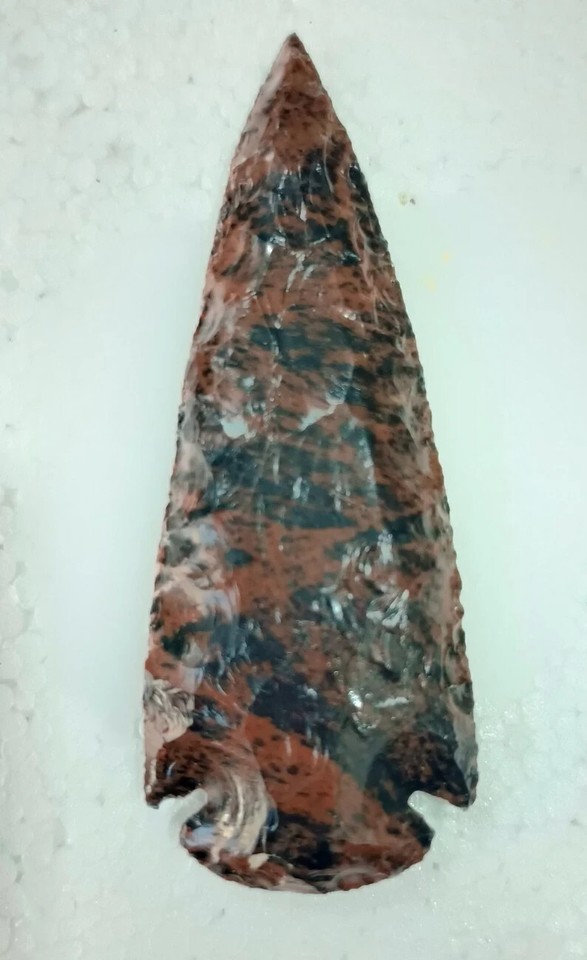 Hand-Carved Mahogany Obsidian Arrowhead, Select Size Obsidian Gemstone ...
