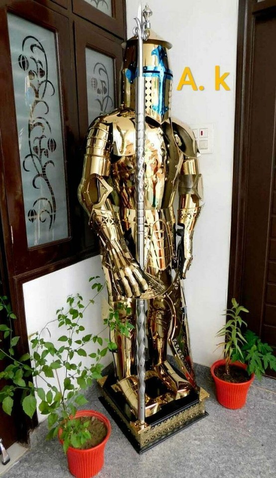 Medieval Rust Free Stainless Steel Knight Suit Of Armor Templar Full ...