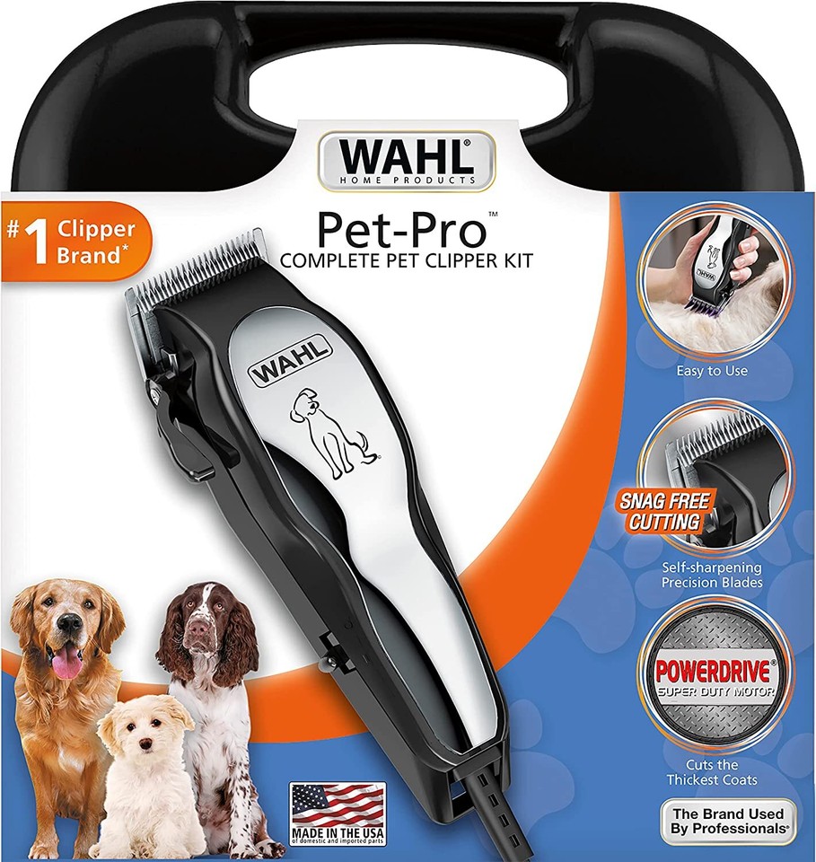 Wahl Pet Pro Thick Hair Complete Heavy Duty Dog Cat Grooming Clipper 13 ...