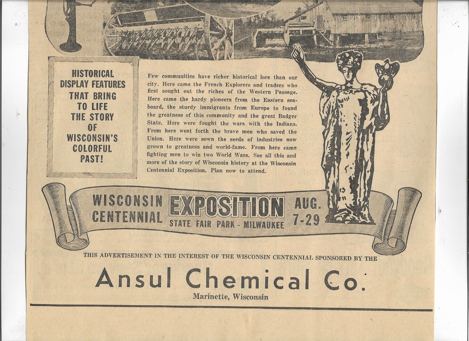 Wisconsin Centennial Exposition Historical Milwaukee State Fair Park ...