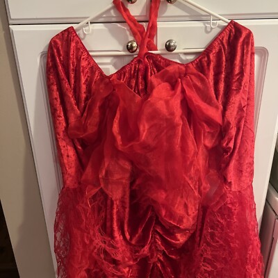 Chasing Fireflies Devil Red Dress with Tail and Horns Headband Adult 12 ...