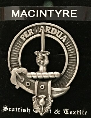 MacIntyre Scottish Clan Crest Badge Pin Pewter | eBay