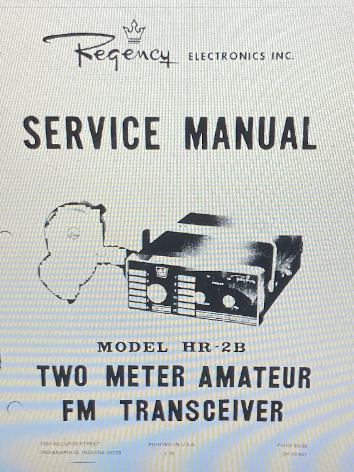 Regency Hr-2b 2 Meter Fm Transceiver Service Manual Digital | eBay