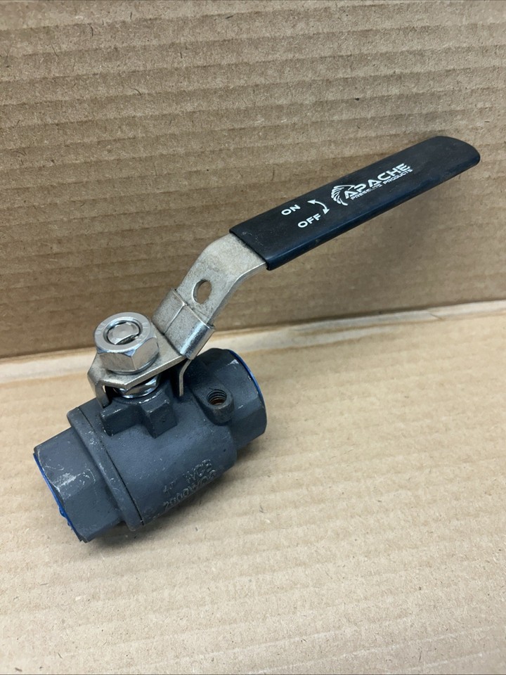 Apache 1" 2000 PSI Ball Valve WOG Full Port Two Piece Locking Handle | eBay