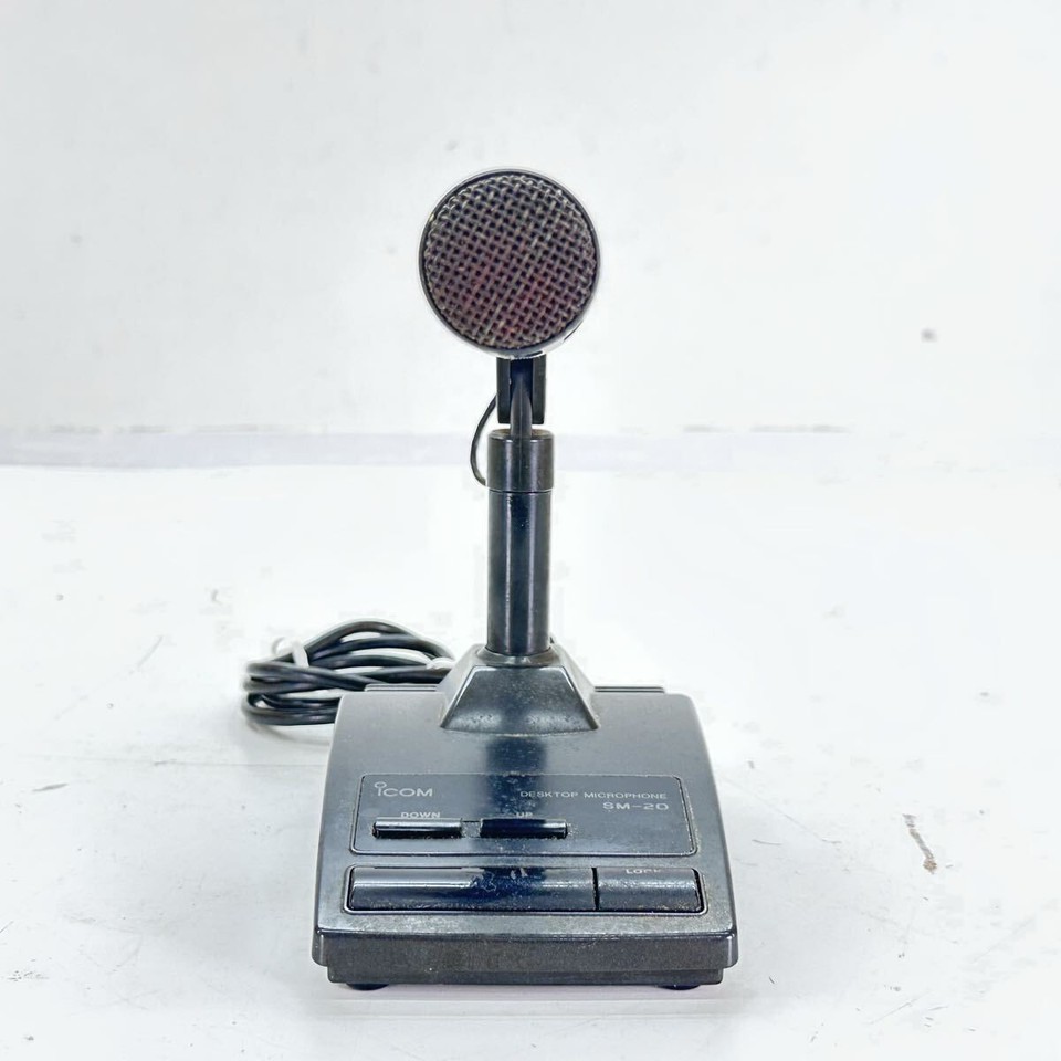 Icom SM-20 Desktop Microphone Tested Working Condenser Mic for HF ...