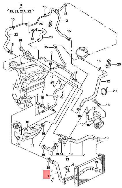 Genuine VOLKSWAGEN Coolant Hose NOS Seat VW CORDOBA Vario IBIZA St ...
