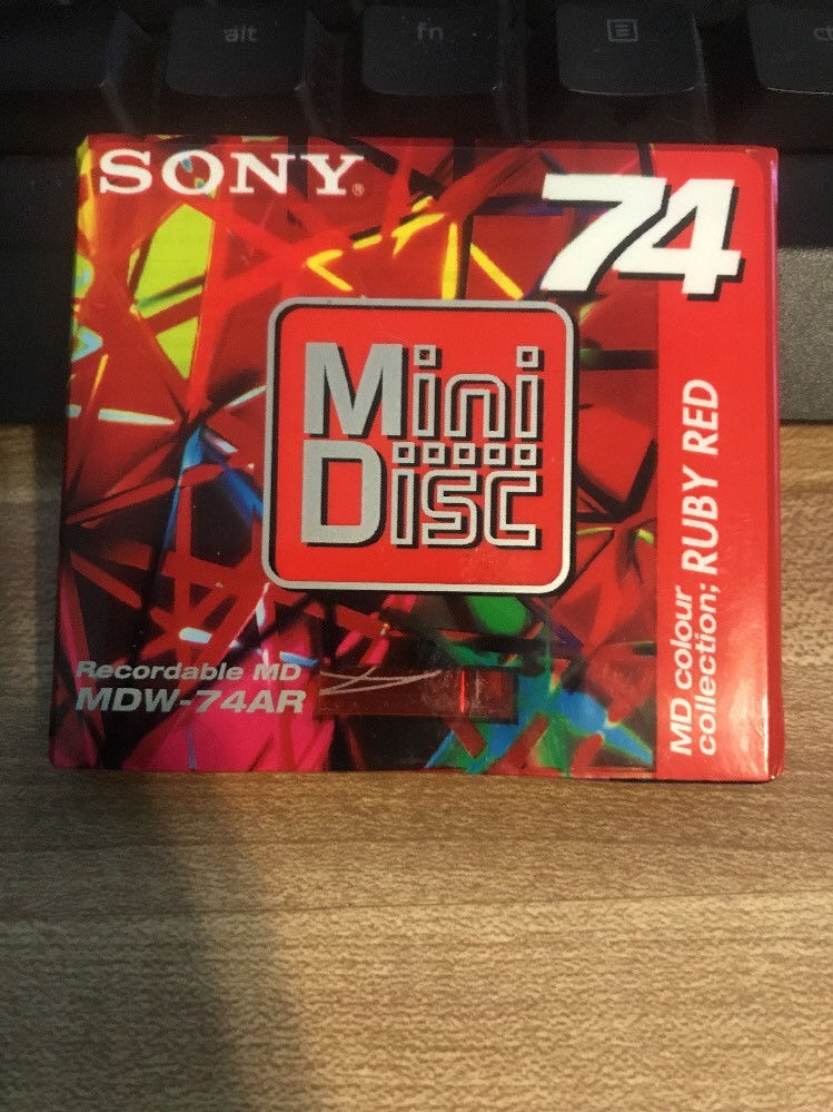 NEW NIP Sealed SONY Mini Disc Minidisc Color Collection Ruby Red 74 ...