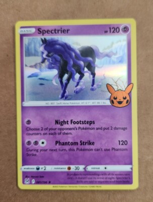 Pokemon- SPECTRIER 081/196- Holo TRICK OR TRADE 2023 Halloween Card | eBay