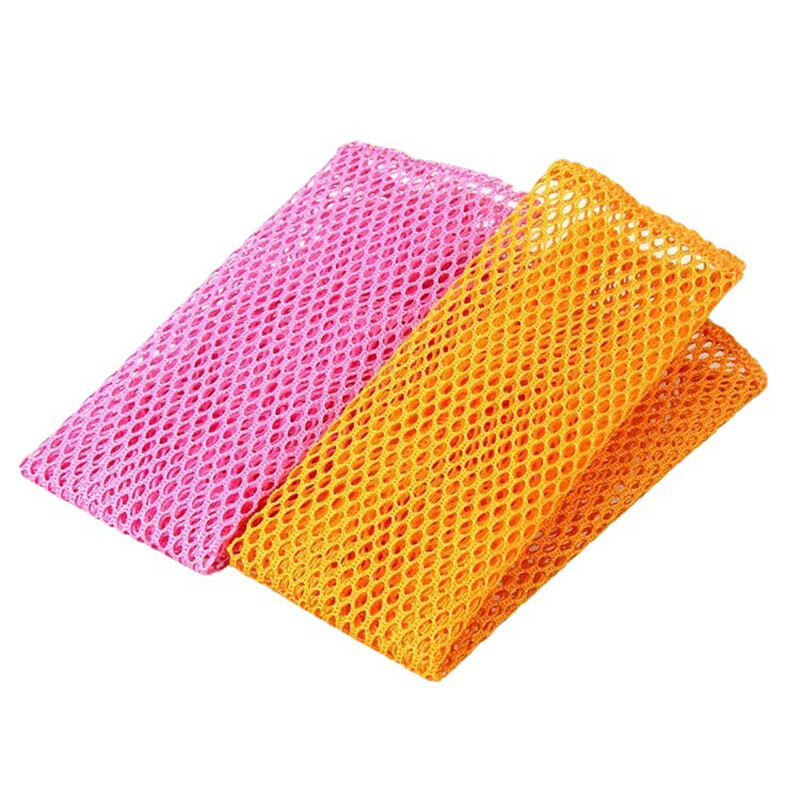 2pcs Innovative Dish Washing Net Cloths Rapid Dry Scourer Mesh Washing ...