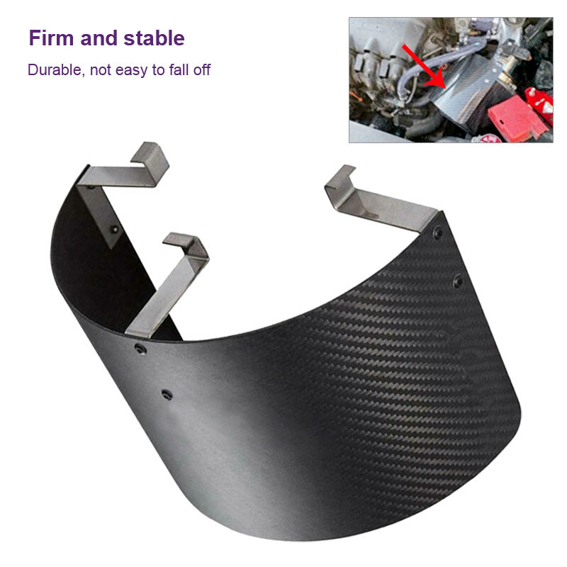 Universal Air Intake Filter Cover Heat Shield Stainless Steel Carbon ...