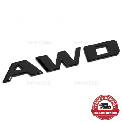 For Cadillac AWD Rear Trunk Decklid Sport Black Badge Emblem Nameplate ...