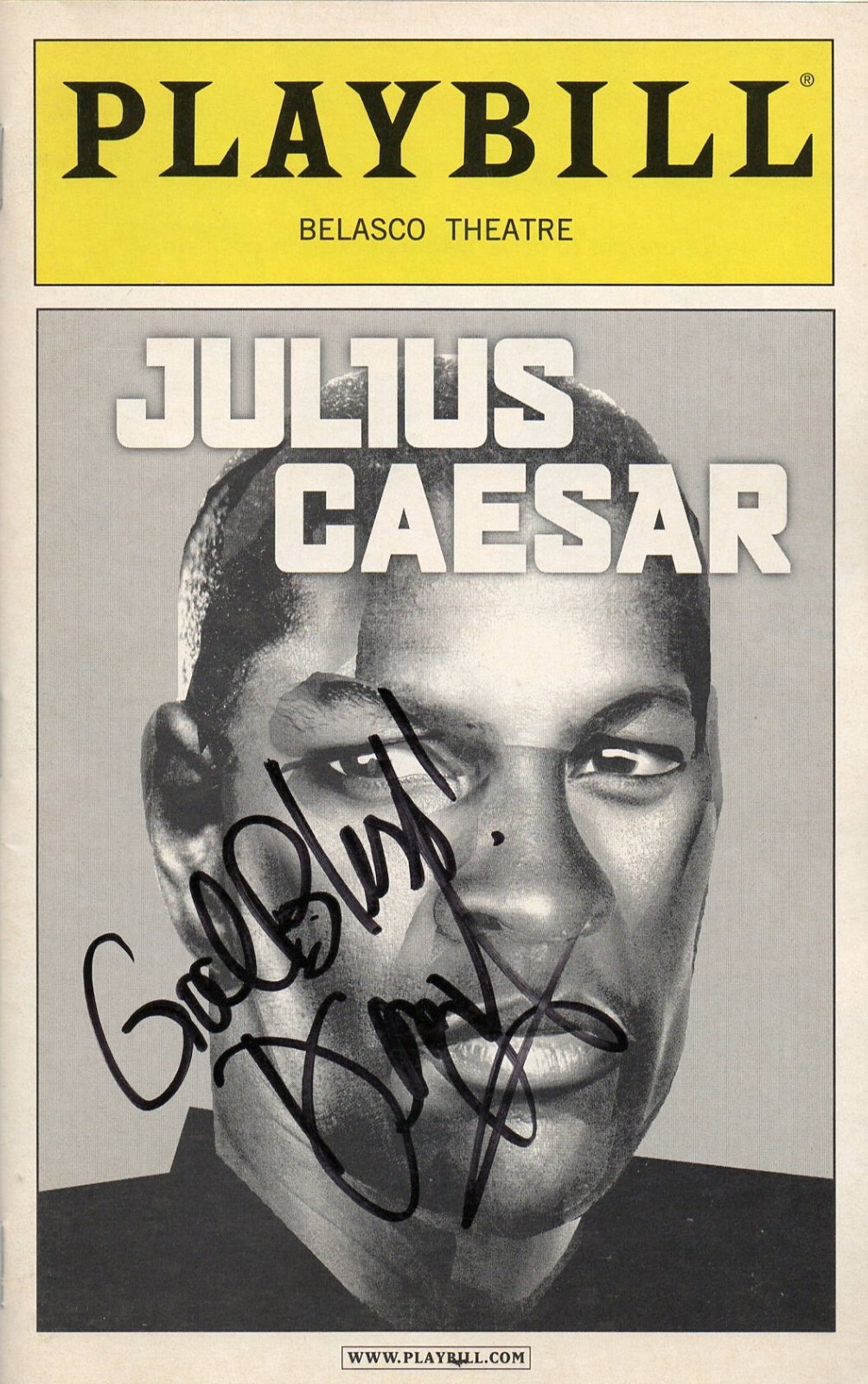 DENZEL WASHINGTON SIGNED JULIUS CAESAR PLAYBILL VINTAGE AUTHENTIC ...
