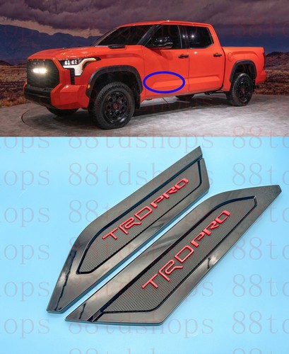 Side Body Molding Trim For 2022-2024 Toyota Tundra TRD PRO RED Black ...