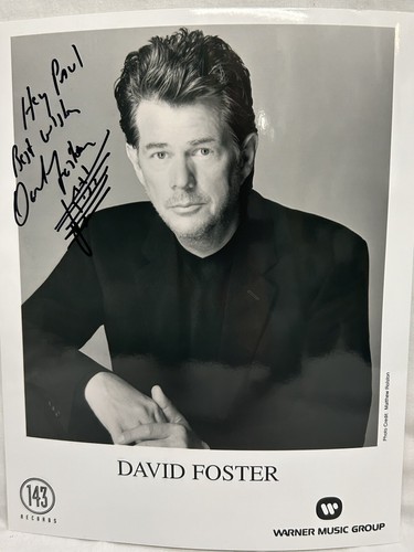 David Foster Canadian Musician Composer 8x10 B/W Picture Signed ...