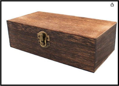 Wood Storage Box with Lid Solid Wood Container Box Decorative Table ...