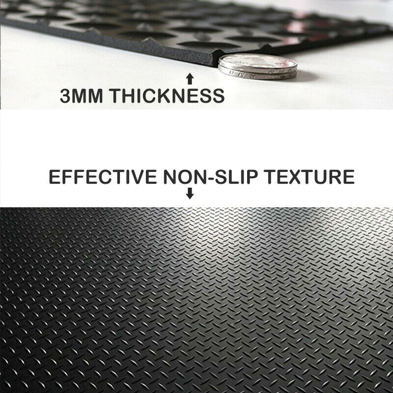 Extra Thick Rubber Garage Flooring Matting Rolls Non-slip Diamond ...