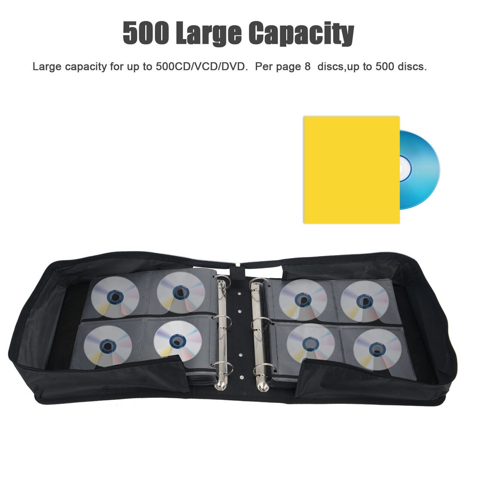 120/400 CD DVD Disc Carry Case Holder Protector Storage Bag Wallet ...